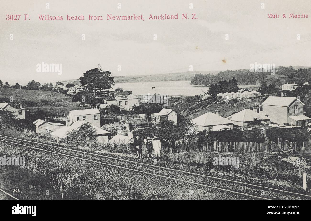 Wilson's Beach from Newmarket, Auckland, New Zealand, Muir & Moodie ...
