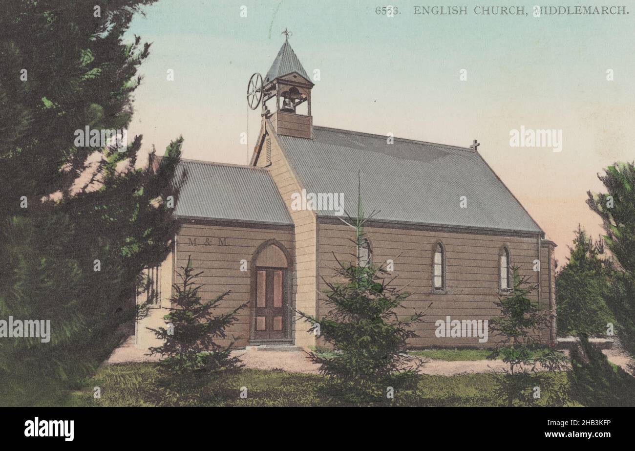 English Church, Middlemarch, Muir & Moodie studio, 1911, Middlemarch ...