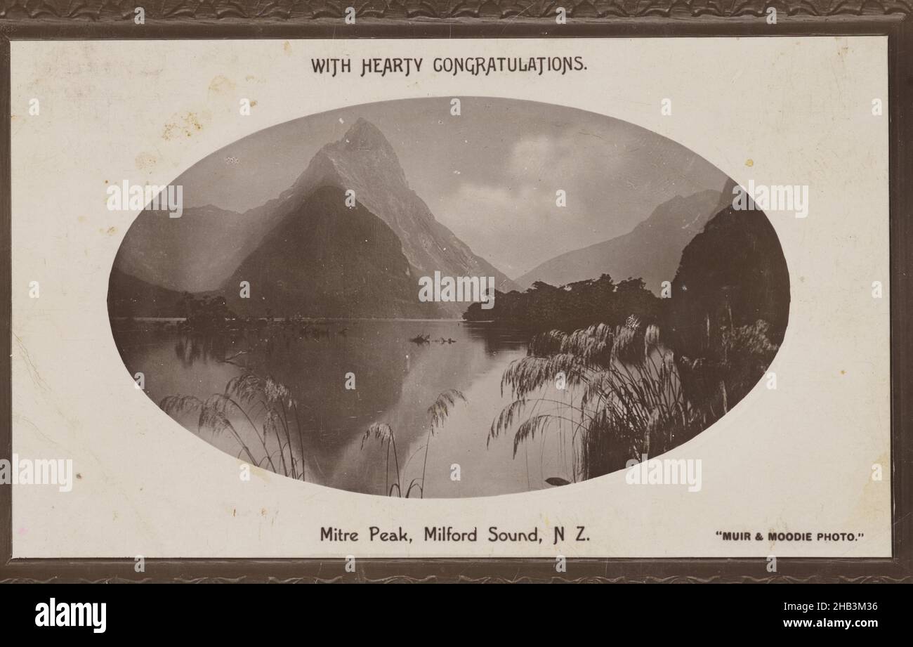 Mitre Peak, Milford Sound, Muir & Moodie studio, 1904-1915, Milford ...
