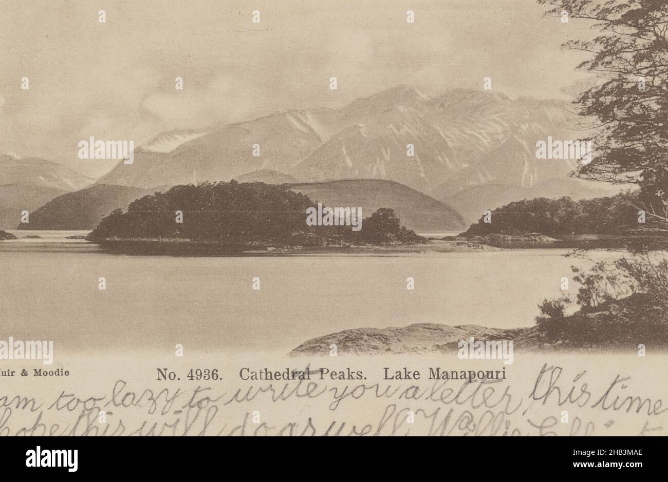 Cathedral Peaks, Lake Manapouri, Muir & Moodie studio, 1900-1903 ...