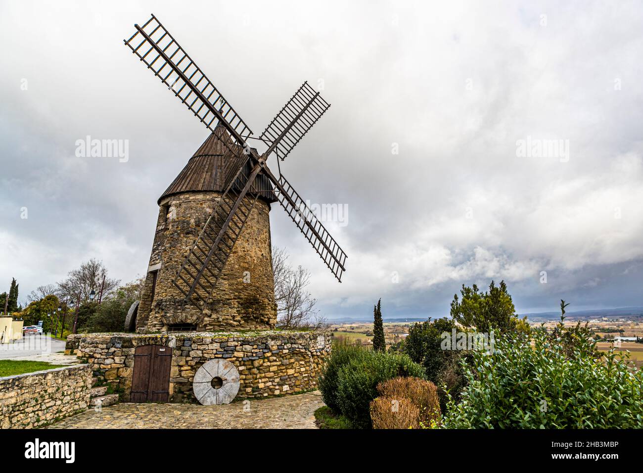 Typical old windmill in Castelnaudary, France Stock Photo - Alamy