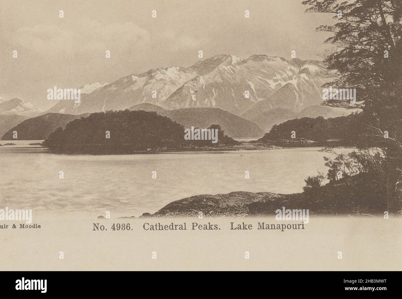 Cathedral Peaks, Lake Manapouri, Muir & Moodie studio, 1900-1903 ...