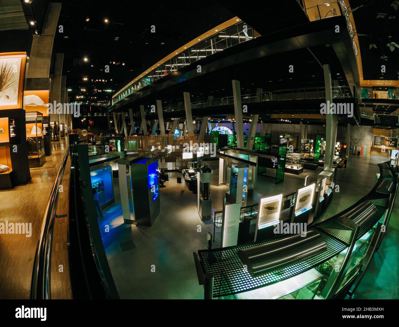 Barcelona, Spain - November 2021. Interior of Cosmocaixa Museum. Ground ...