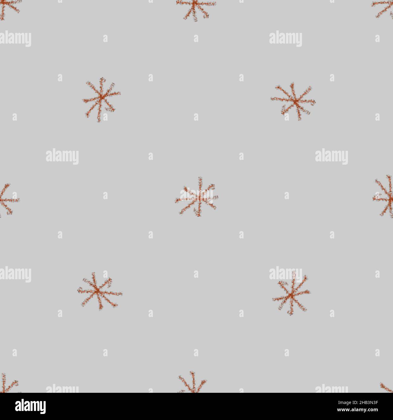 Hand Drawn Snowflakes Christmas Seamless Pattern. Subtle Flying Snow ...
