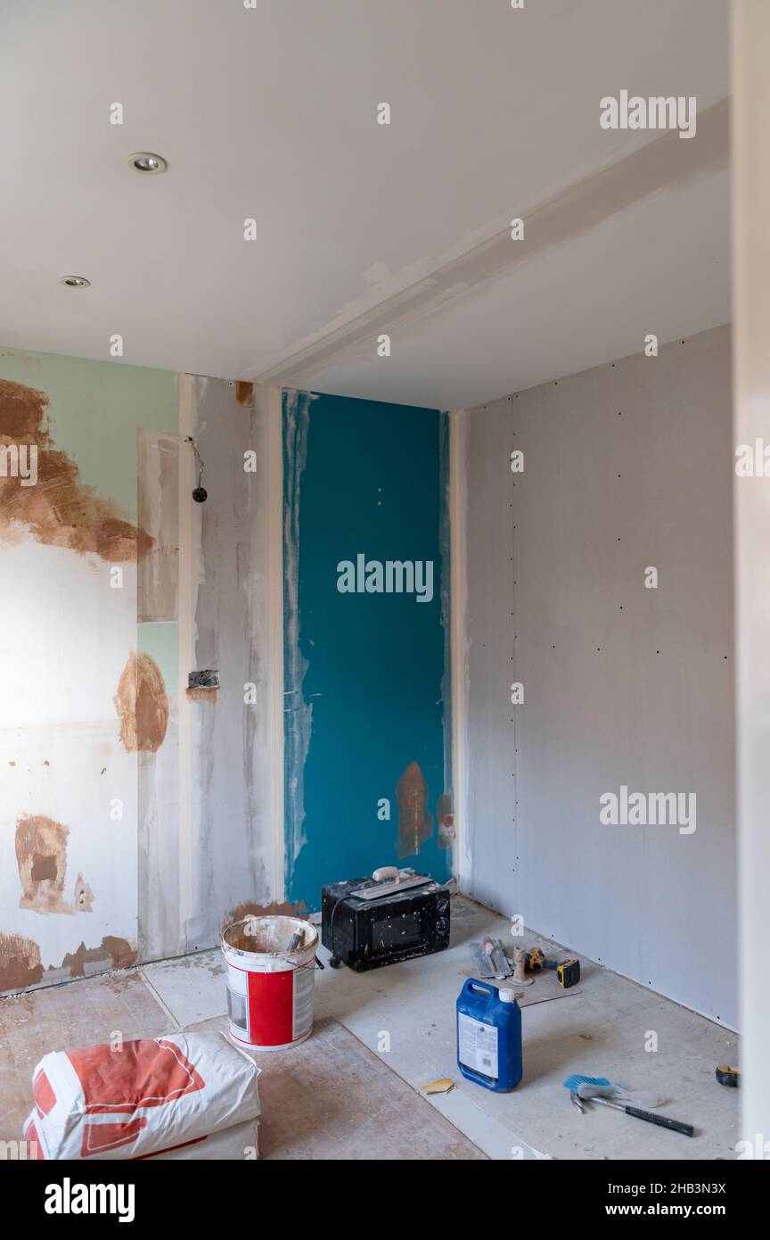 Process of Renovation Room Stock Photo - Alamy