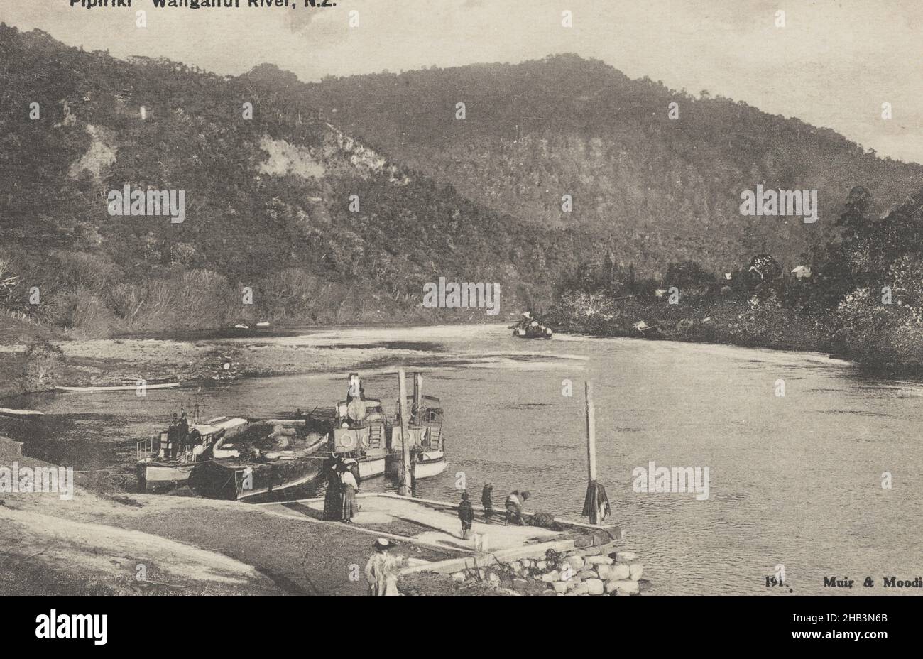 Pipiriki, Wanganui River, New Zealand, Muir & Moodie studio, 1905 ...