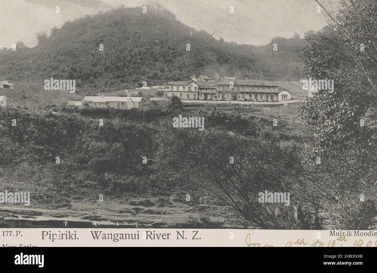 Pipiriki, Wanganui River, New Zealand, Muir & Moodie studio, 1905 ...