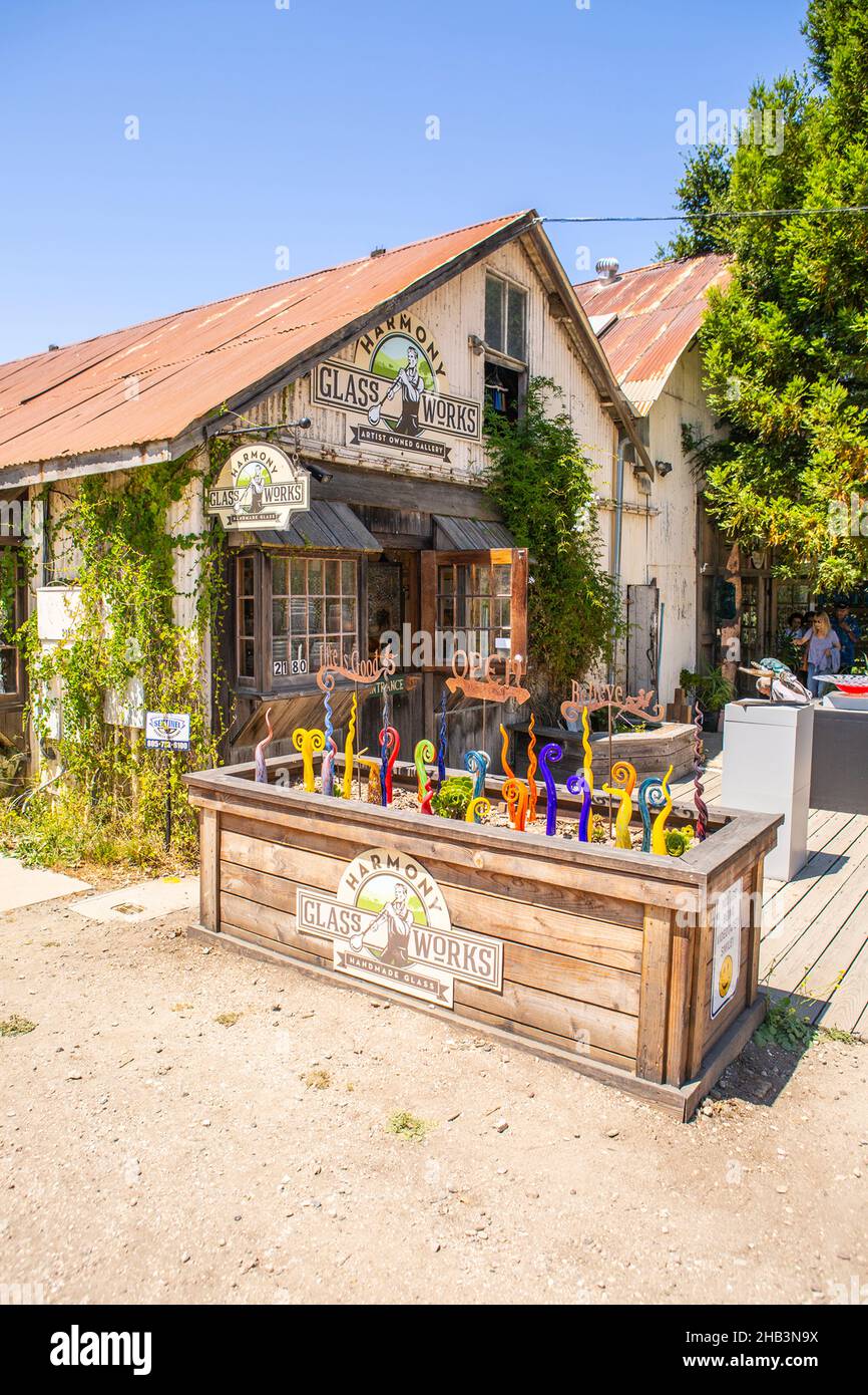 Harmony Glass Works, Harmony, California Stock Photo - Alamy