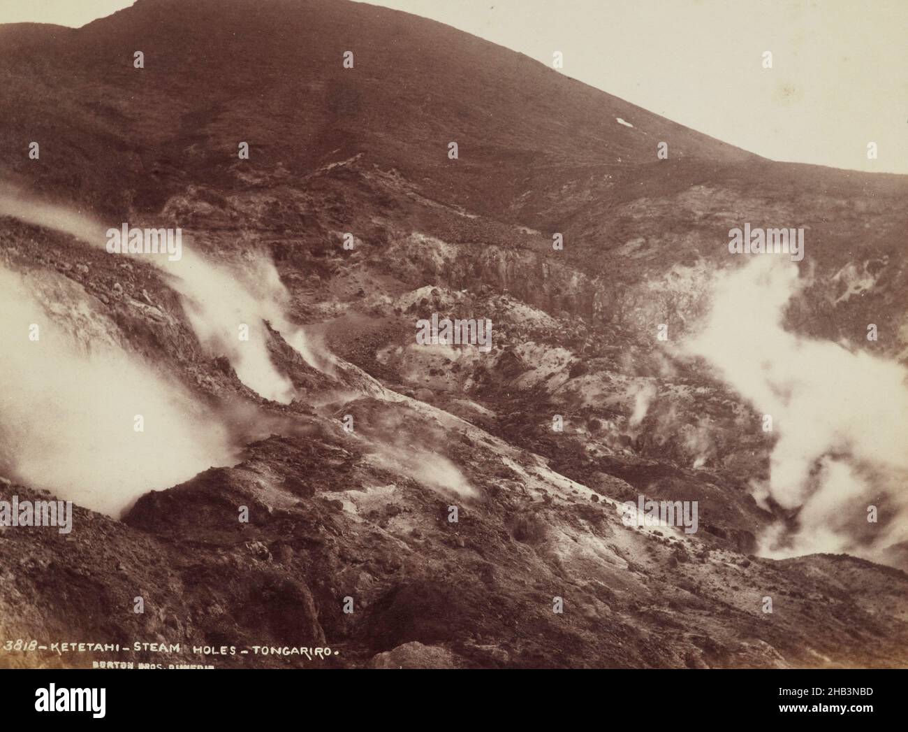 Ketetahi - Steam Holes - Tongariro, Burton Brothers studio, circa 1890 ...