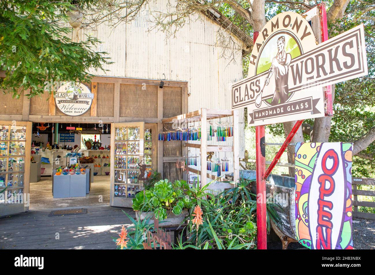Harmony Glass Works, Harmony, California Stock Photo - Alamy