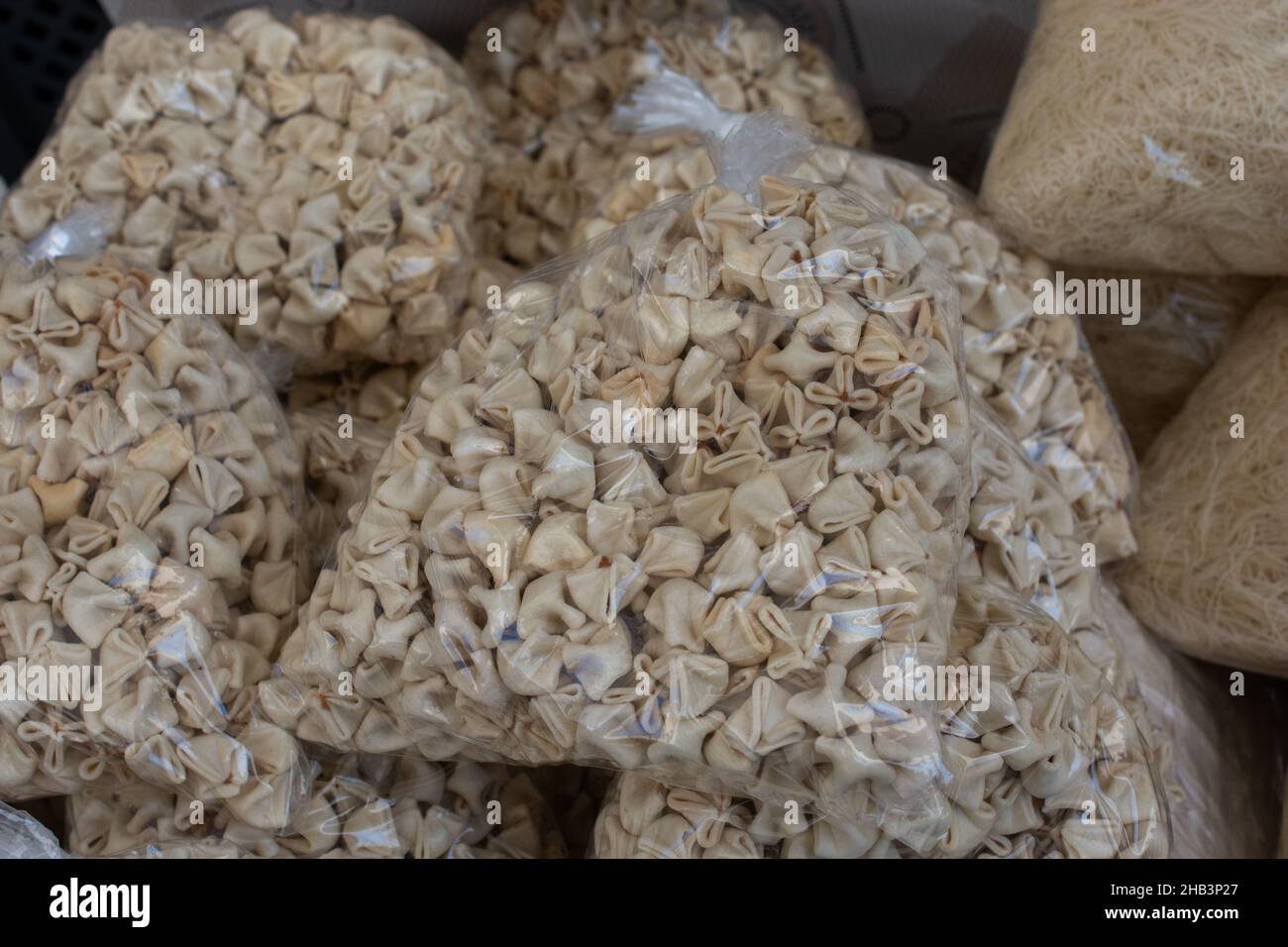 Turkish traditional food ravioli manti Stock Photo - Alamy
