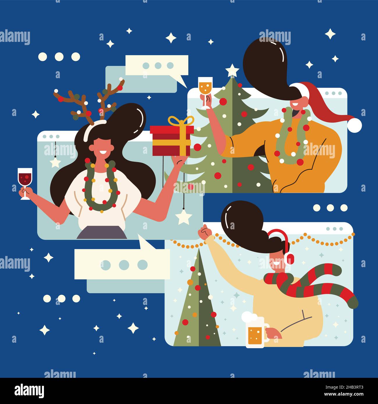 Snowflake video Stock Vector Images - Alamy