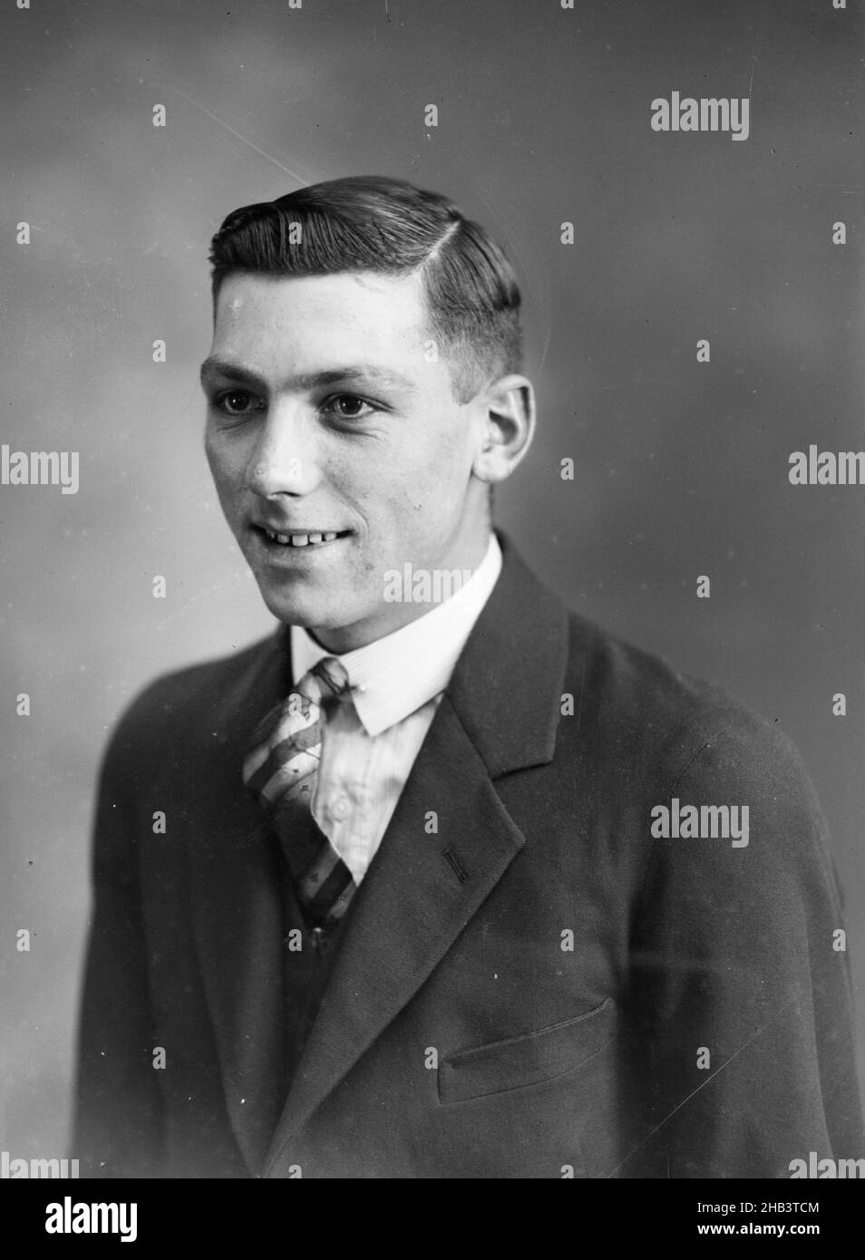 Portrait of a young man, Berry & Co, circa 1920, Wellington Stock Photo ...