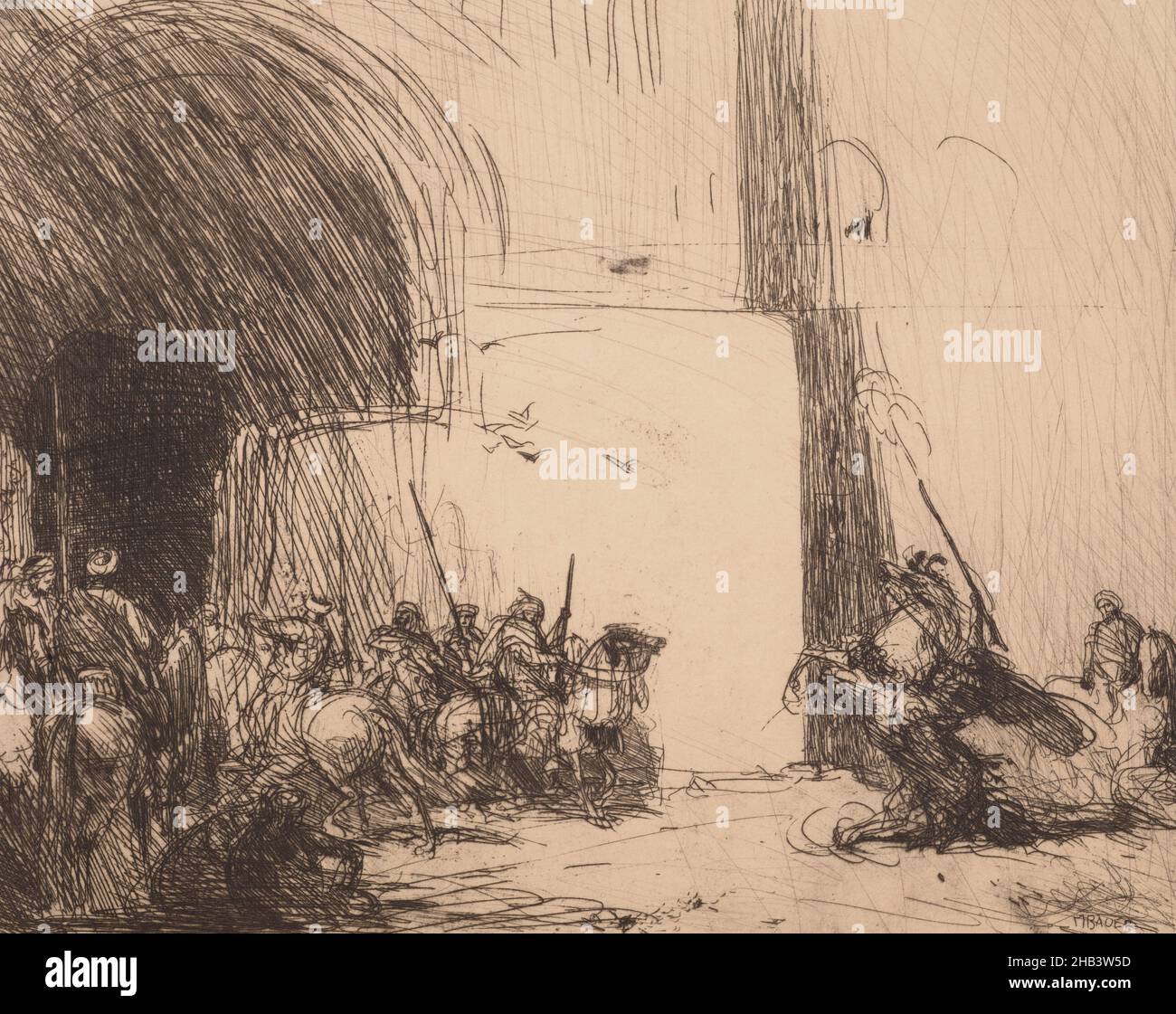 Fantasy, Marius Bauer, artist, 1902, etching, The recent revival of ...