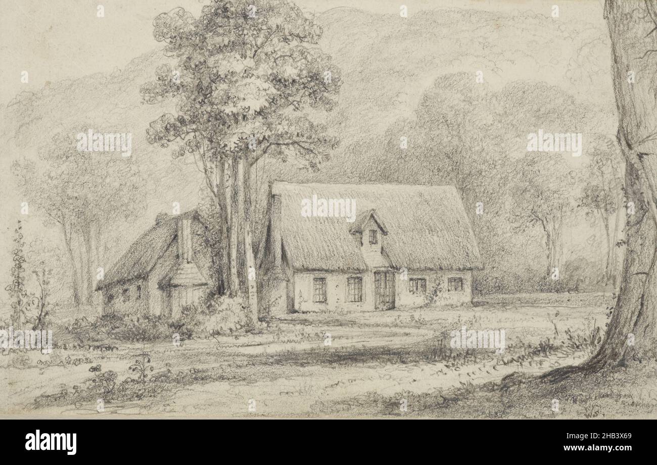 Hawkeshead from the orchard, William Swainson Senior, 1840s, drawing ...