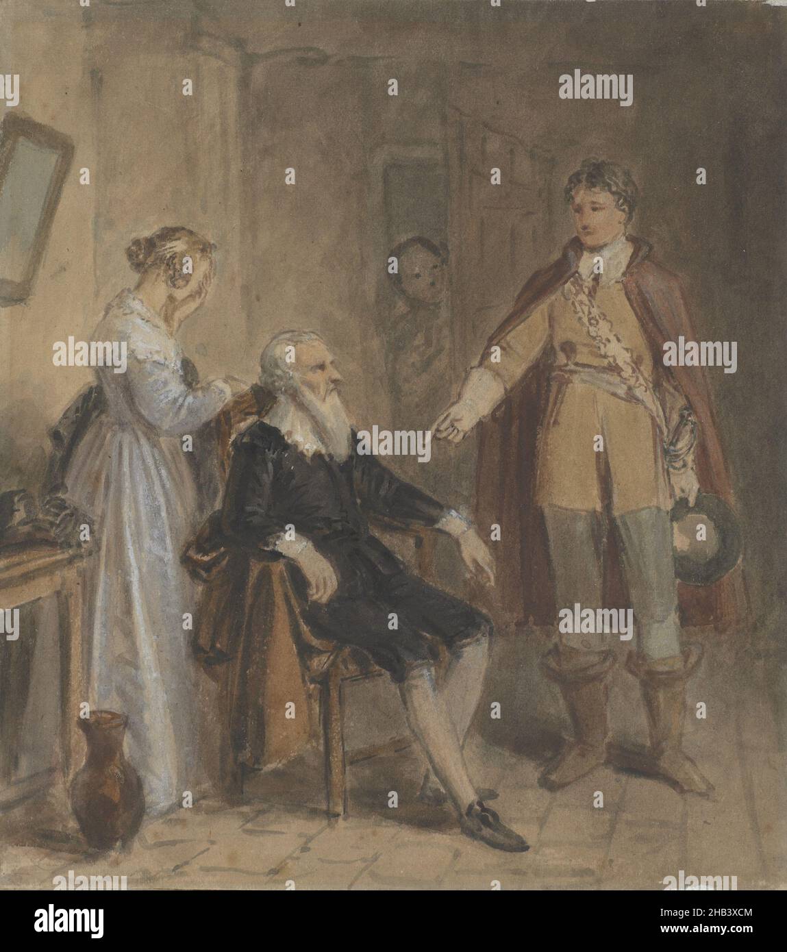 King Lear and Cordelia, John Massey Wright Stock Photo - Alamy