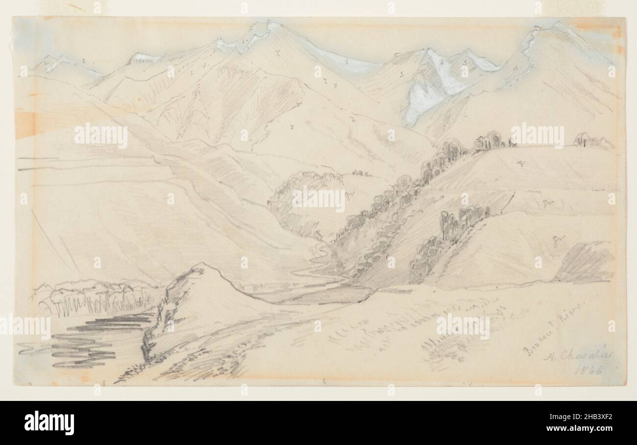 Broken (?) River, Nicholas Chevalier, 1866 Stock Photo - Alamy