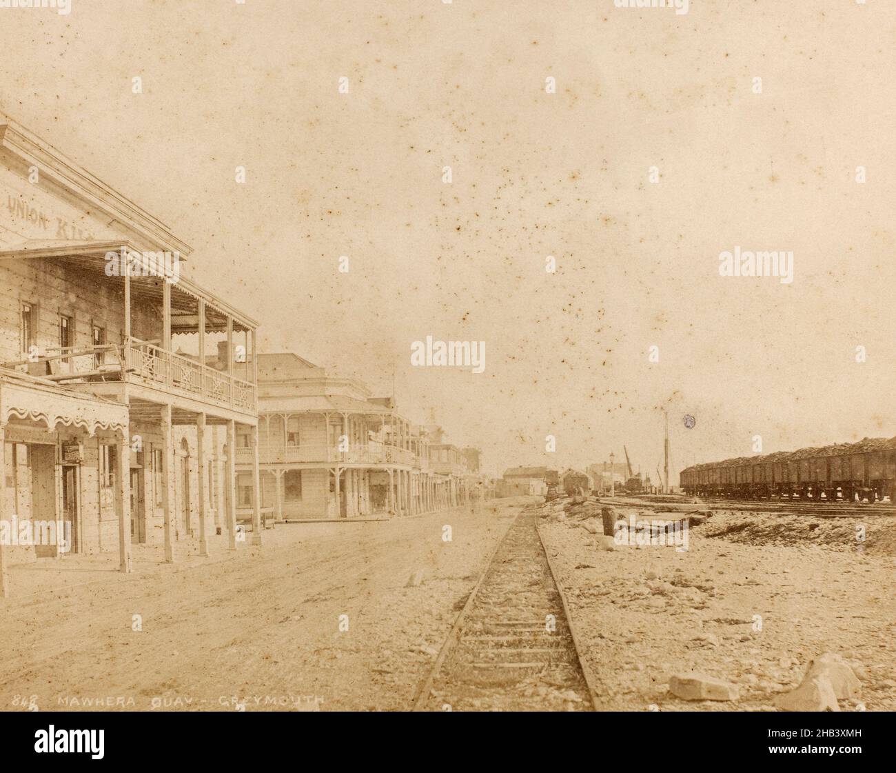 Mawhera Quay, Greymouth, Burton Brothers studio, 1870s, Greymouth Stock ...