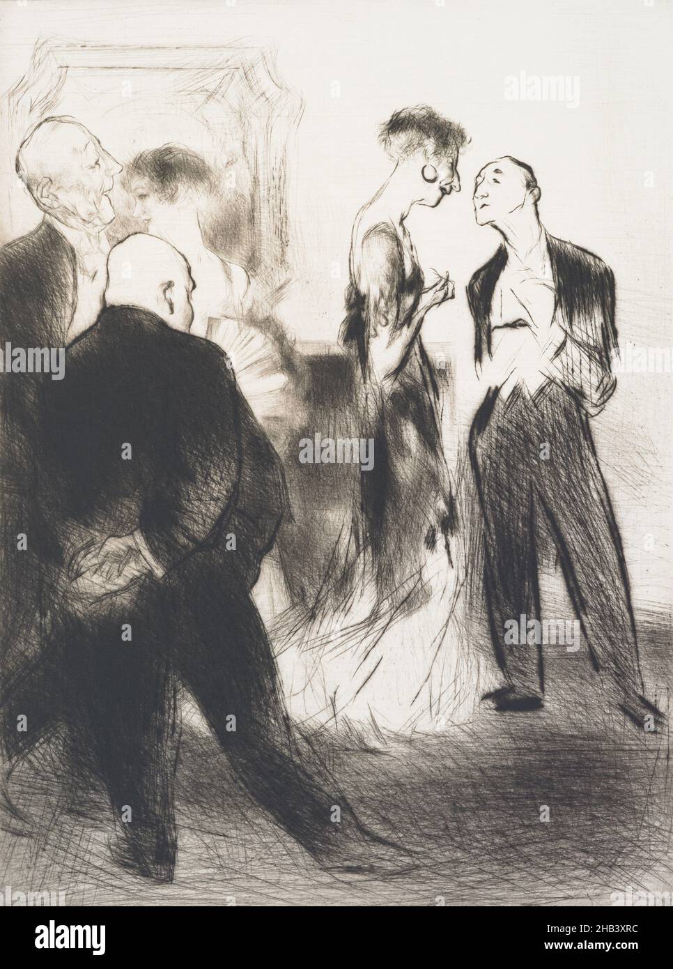 Un precieux, Edmund Blampied, etcher, 1938, drypoint, Edmund Blampied ...