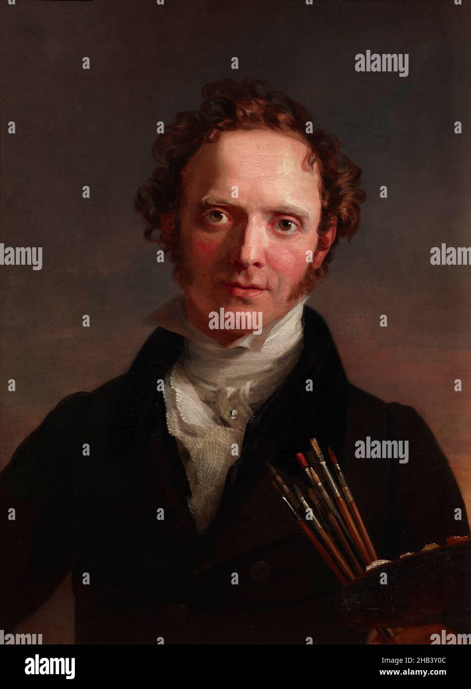 Portrait of the artist, George Dawe, painter, circa 1810-1829, Text ...
