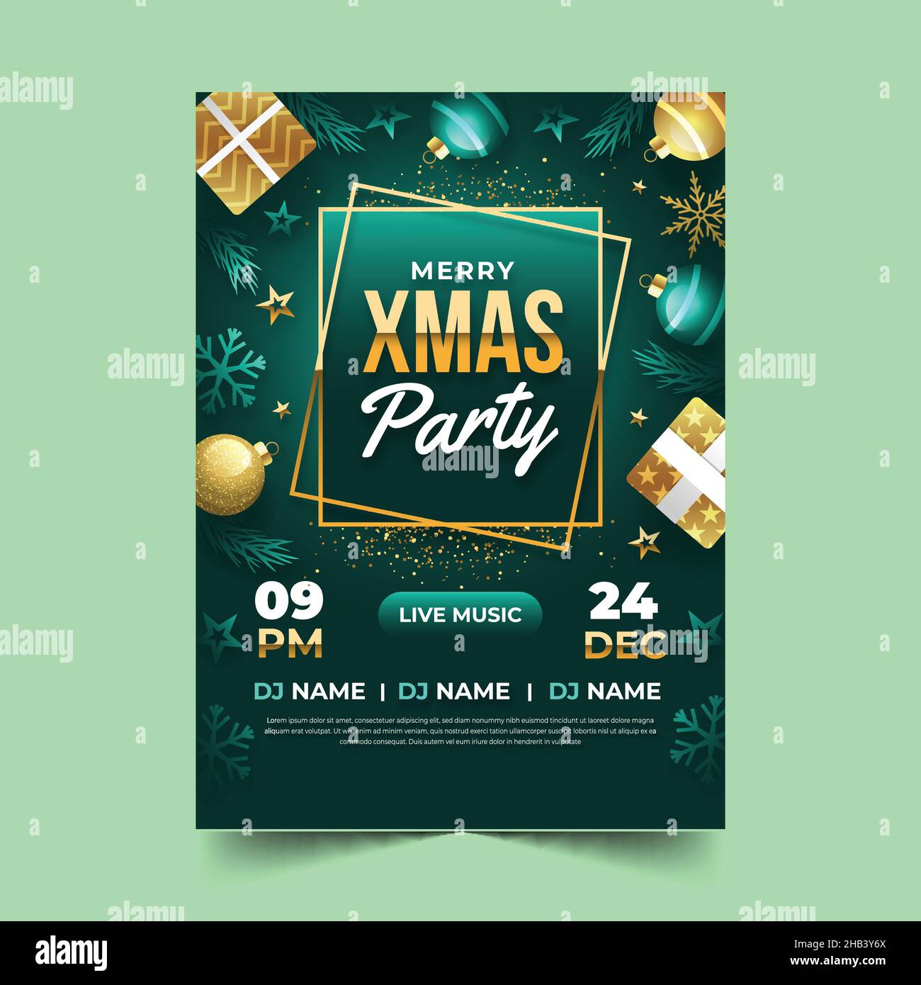 christmas party poster template vector design illustration Stock Vector ... christmas party poster template vector design illustration Stock Vector ...