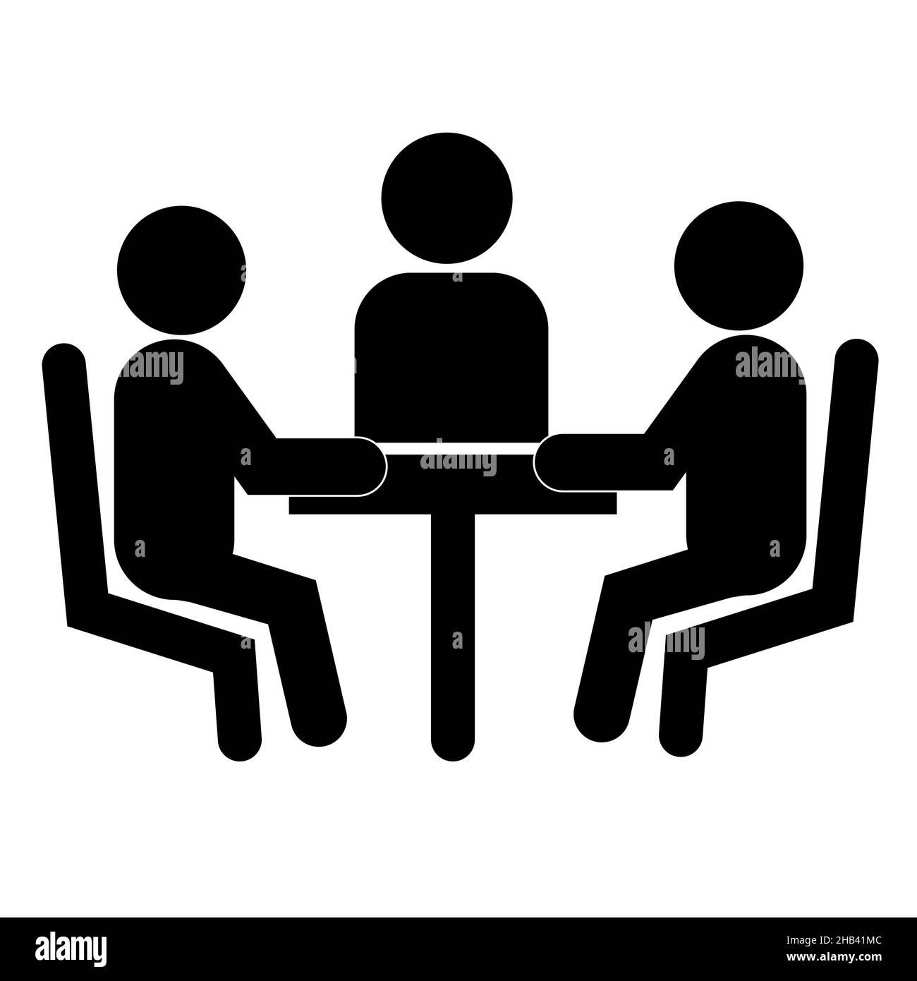 Meeting icon on white background. Business talks sign. businessman ...