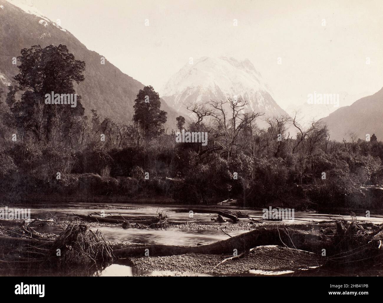 Mount Mackenzie from near the mouth of the Clinton River of Lake Te ...