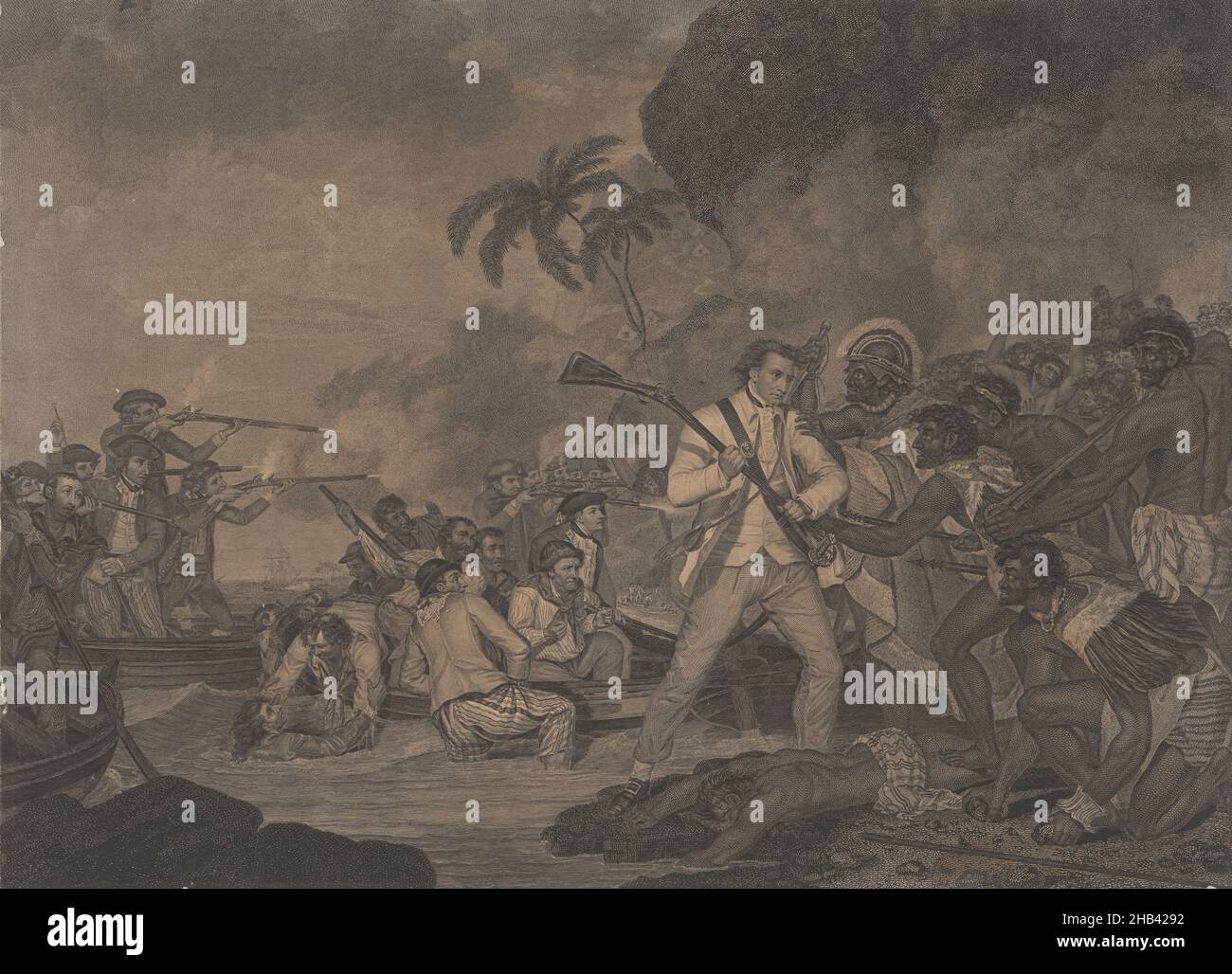 The death of Captain James Cook by the Indians of O, Why, ee one of the ...