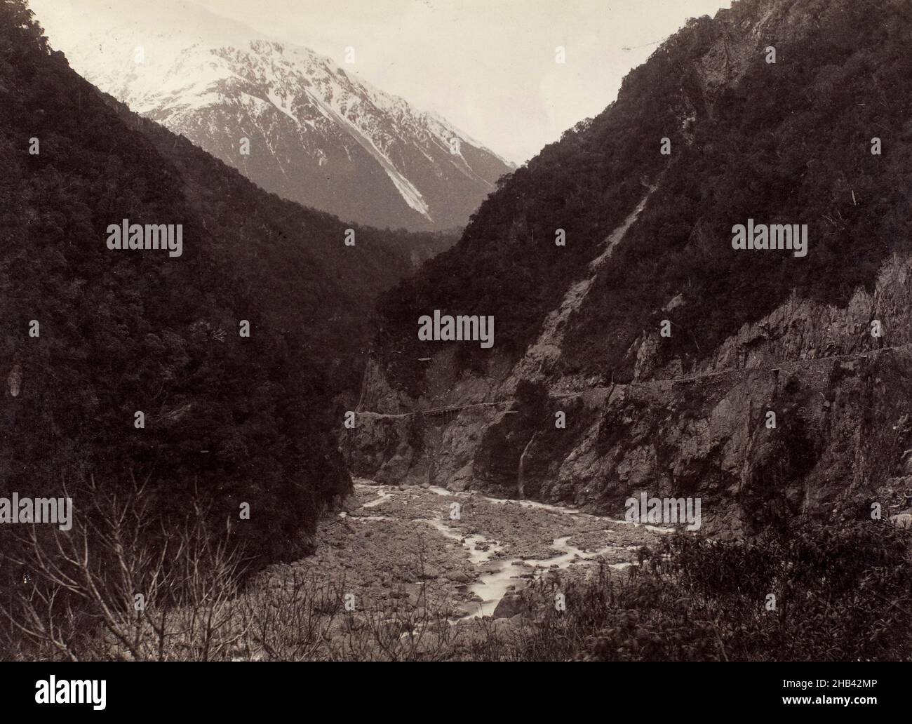 Otira Gorge, West Coast Road, Burton Brothers studio, photography ...