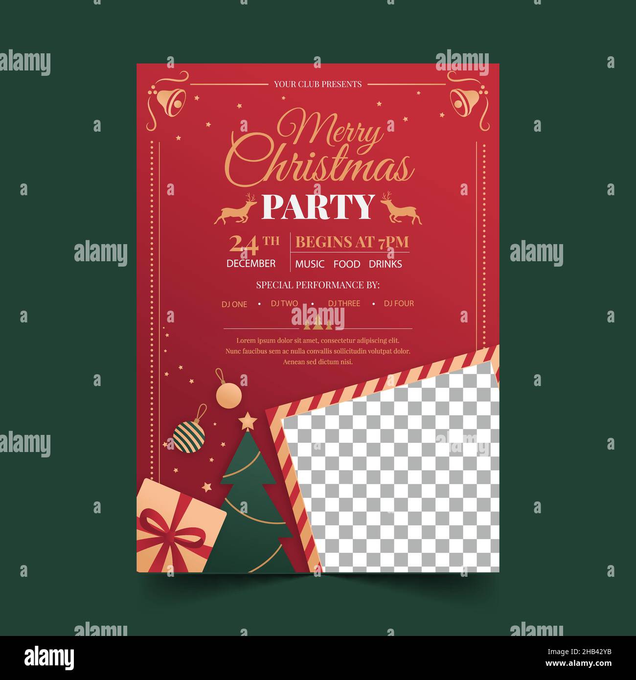 christmas party poster template vector design illustration Stock Vector ... christmas party poster template vector design illustration Stock Vector ...
