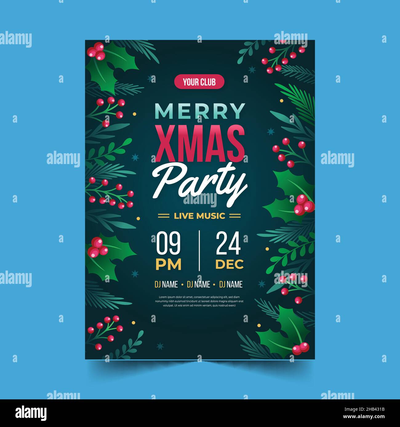 christmas party poster template vector design illustration Stock Vector ... christmas party poster template vector design illustration Stock Vector ...