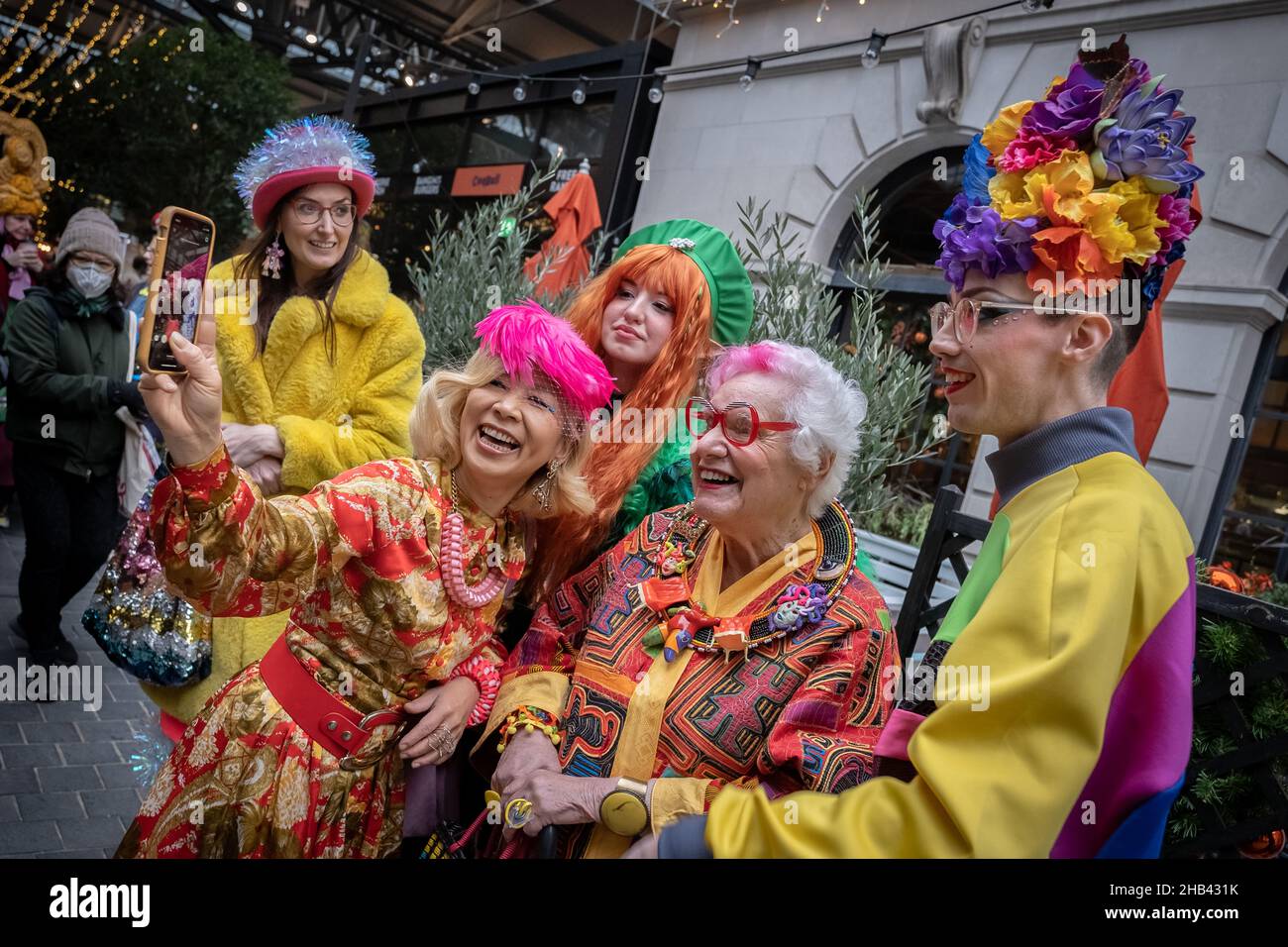 London, UK. 16th December 2021. London Colour Walk at Old Spitalfields ...
