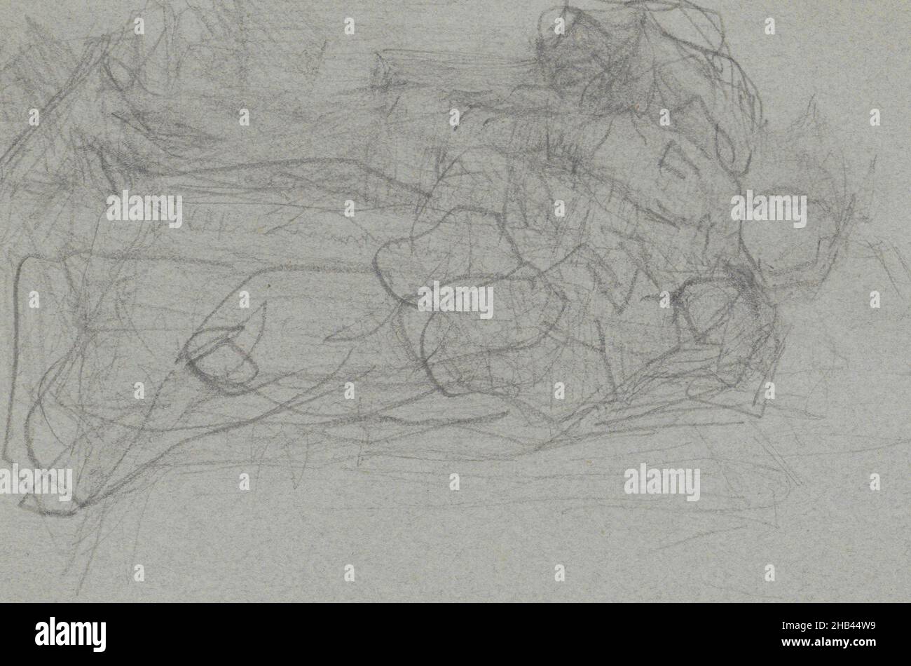 Sheet 22 verso from a sketchbook with 35 pages, Man and woman, Matthijs ...