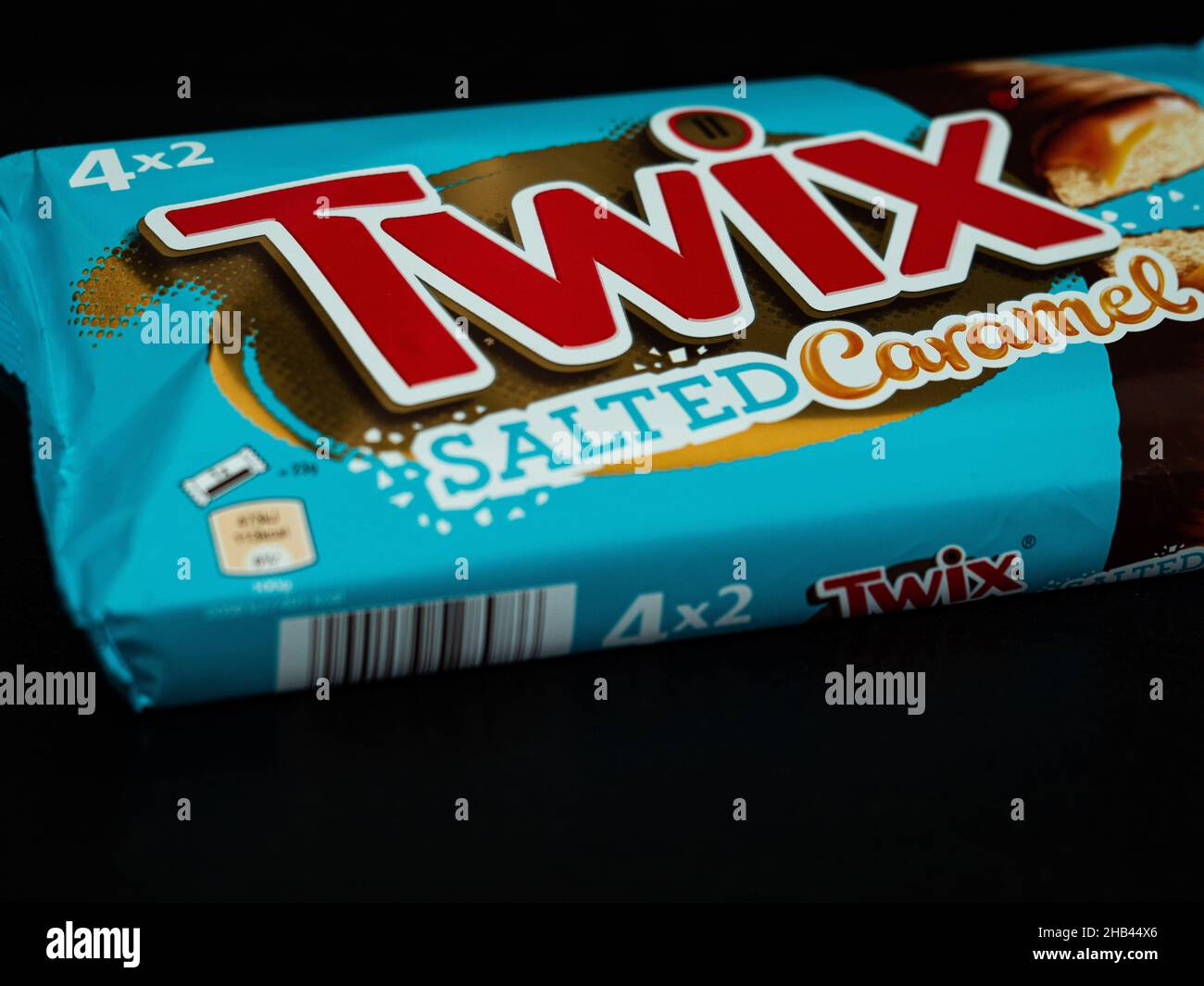 Ukraine. 05th Dec, 2021. In this photo illustration, Twix Salted ...