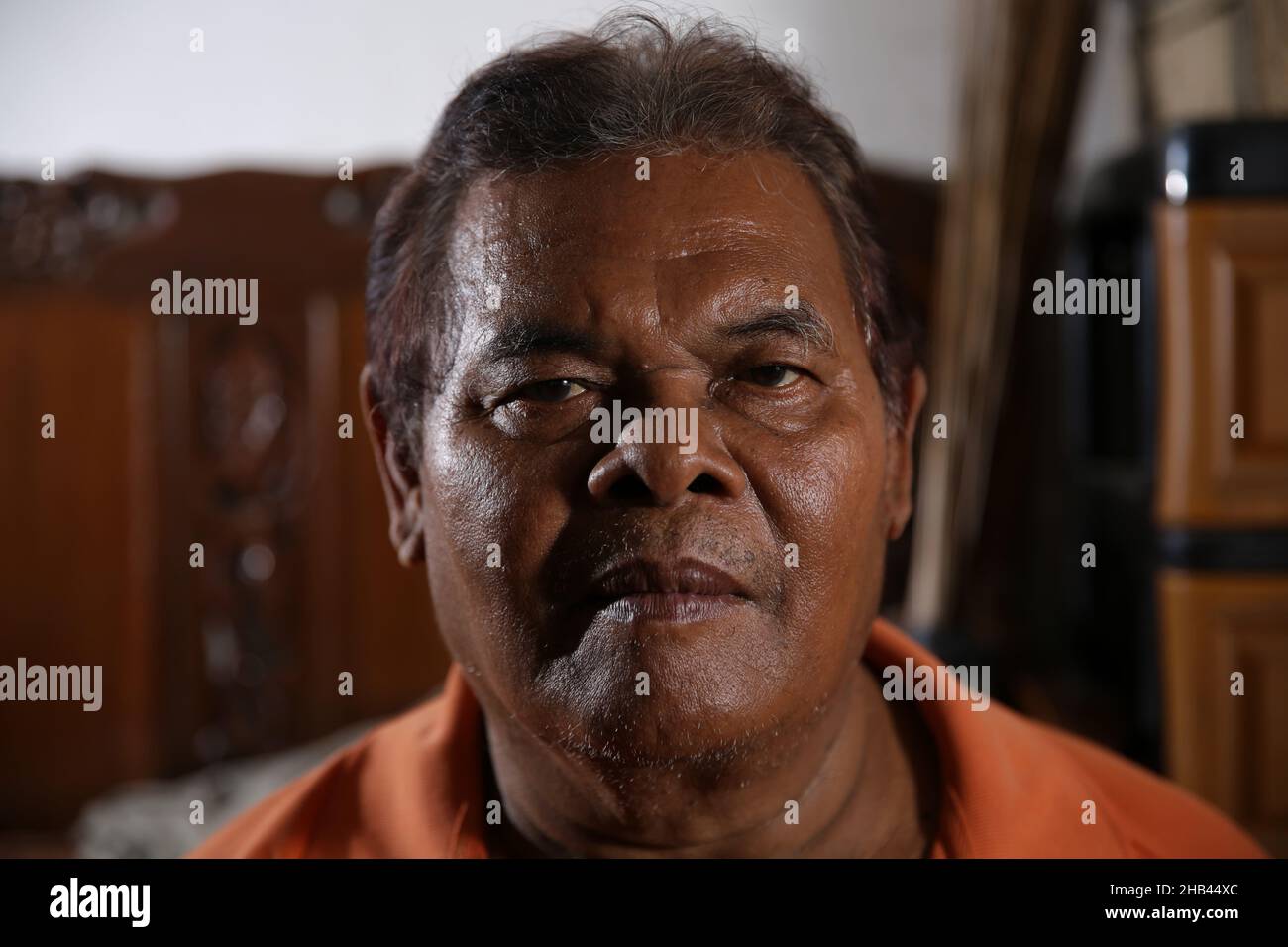 Bekasi, West Java, Indonesia. 16th Dec, 2021. Suparni, 65, a retired ...