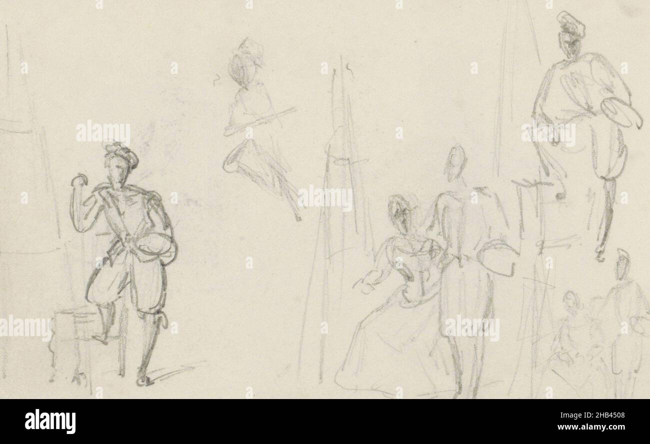 The artist is holding a palette in his left hand. Possibly a self ...