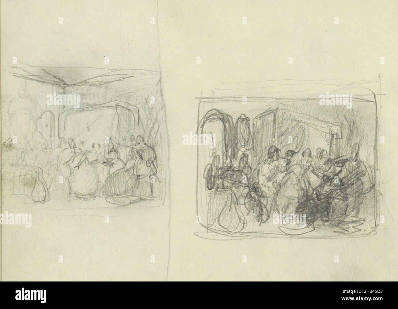 Drawing in a frame. Sheet 54 verso from a sketchbook with 58 sheets ...