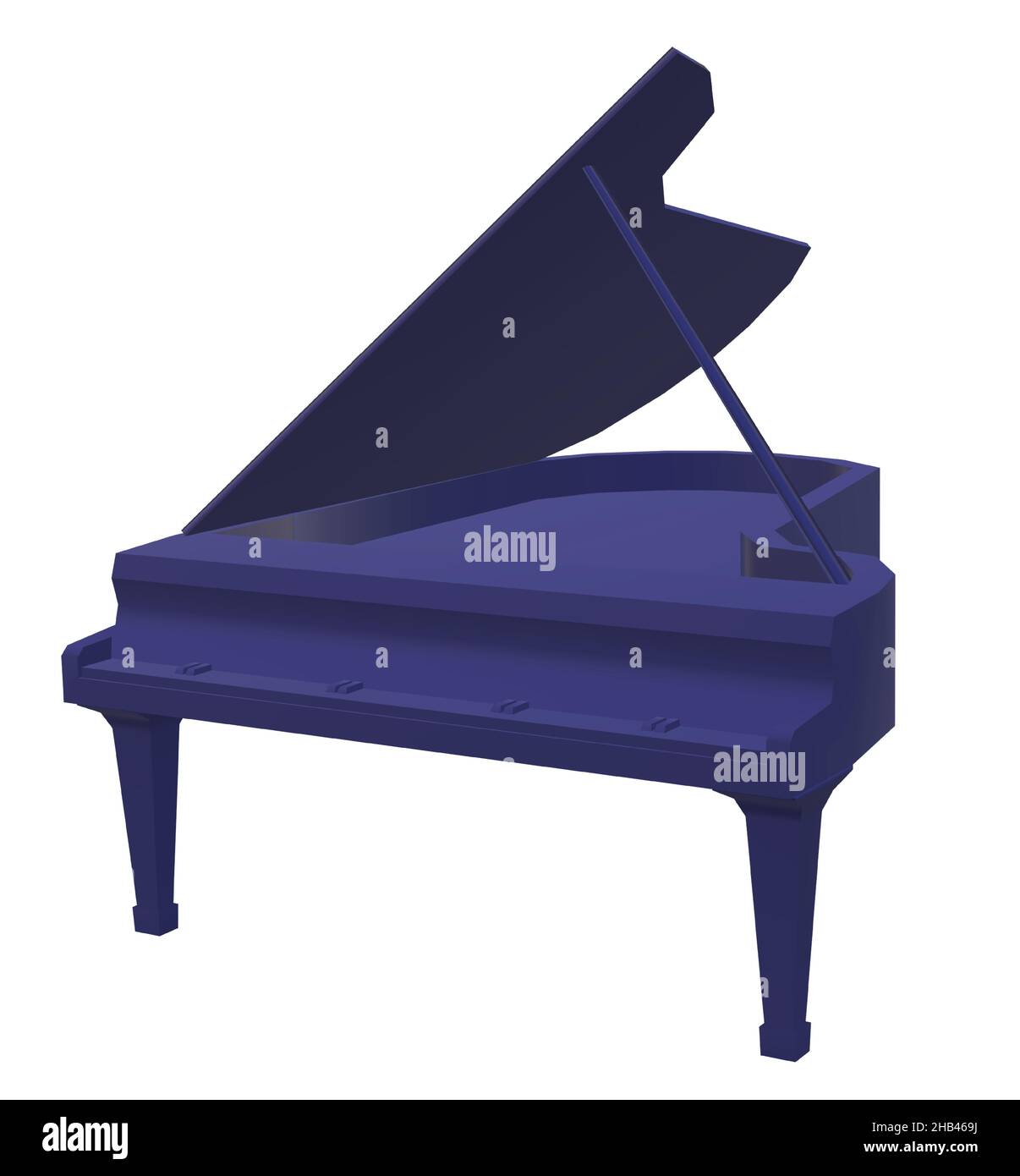 Dark Blue Grand Piano Stock Vector Image & Art - Alamy