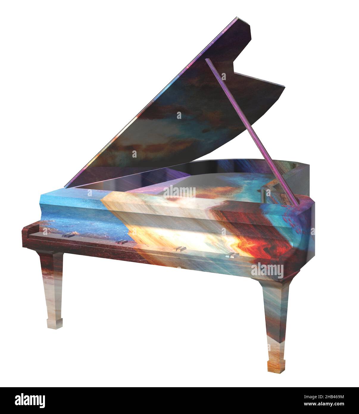 Colorful Fantasy Abstract Pattern Grand Piano Stock Vector Image & Art ...