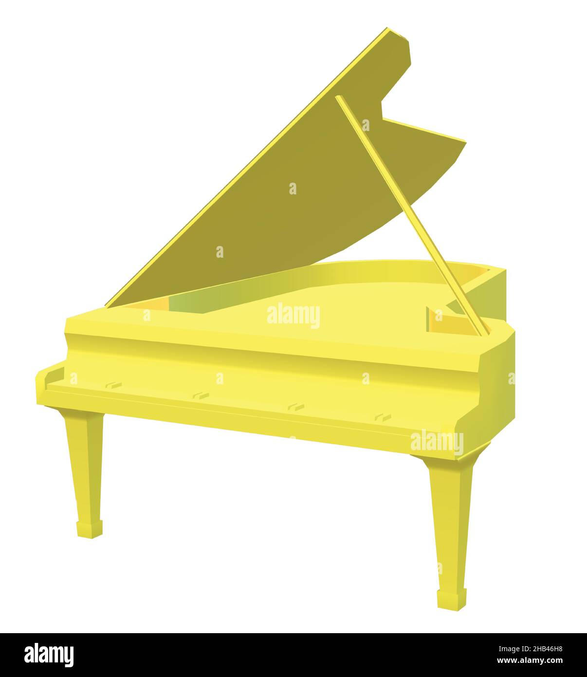 Light Yellow Grand Piano Stock Vector Image & Art - Alamy