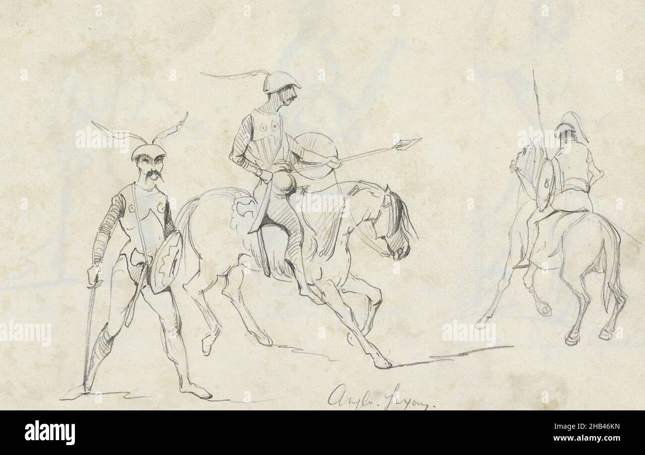 Presumably drawn after examples from the book 'Medieval Knights and ...