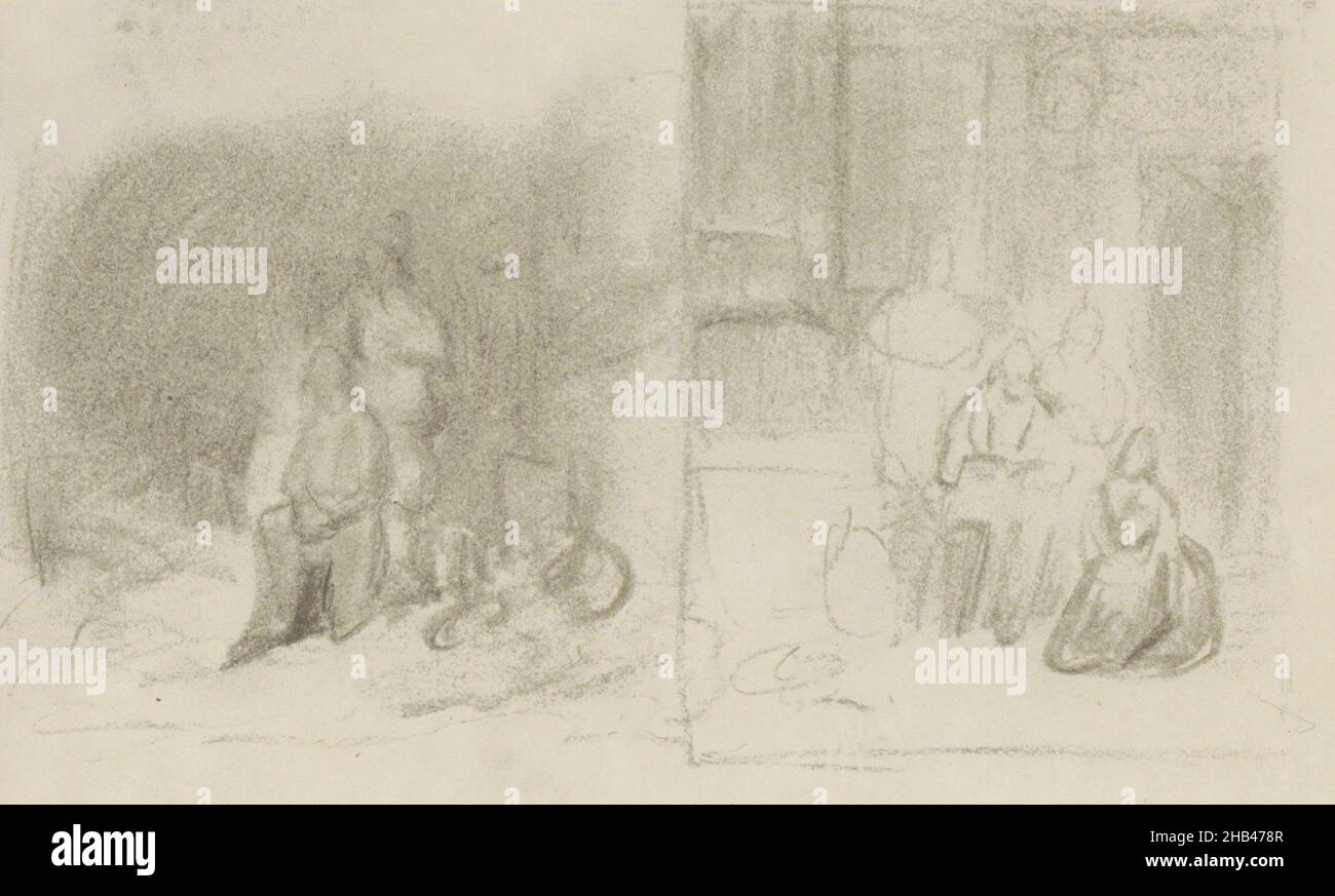 Drawings in frames. Presumably preliminary studies for or copies to ...