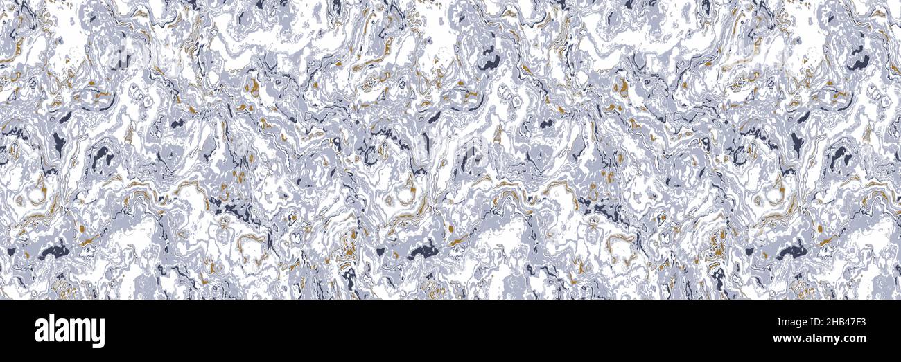 Grey tonal marbled seamless border texture. Irregular pale ink blotch ...