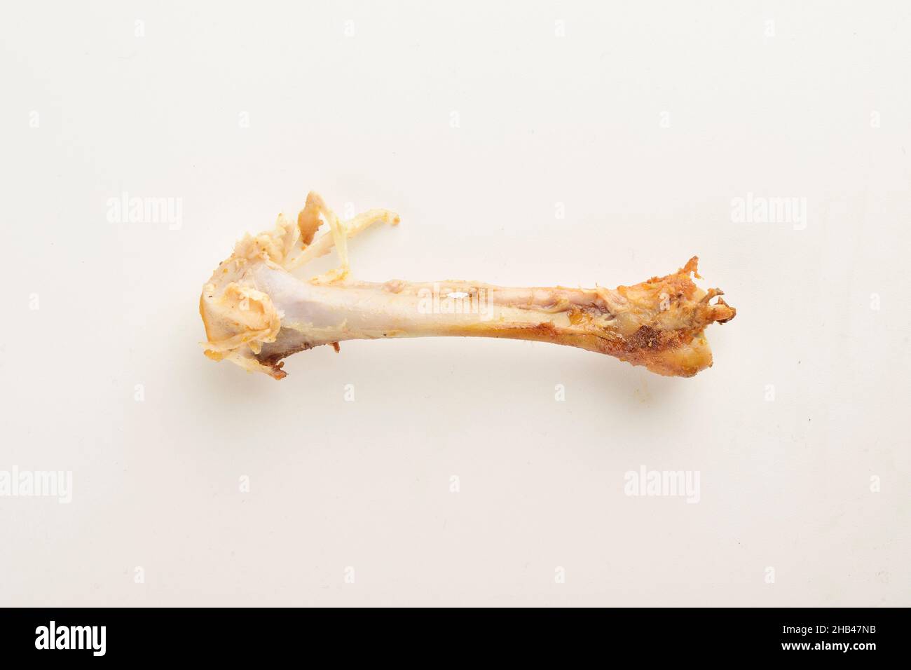 Chicken Leg bone on White Background Stock Photo - Alamy