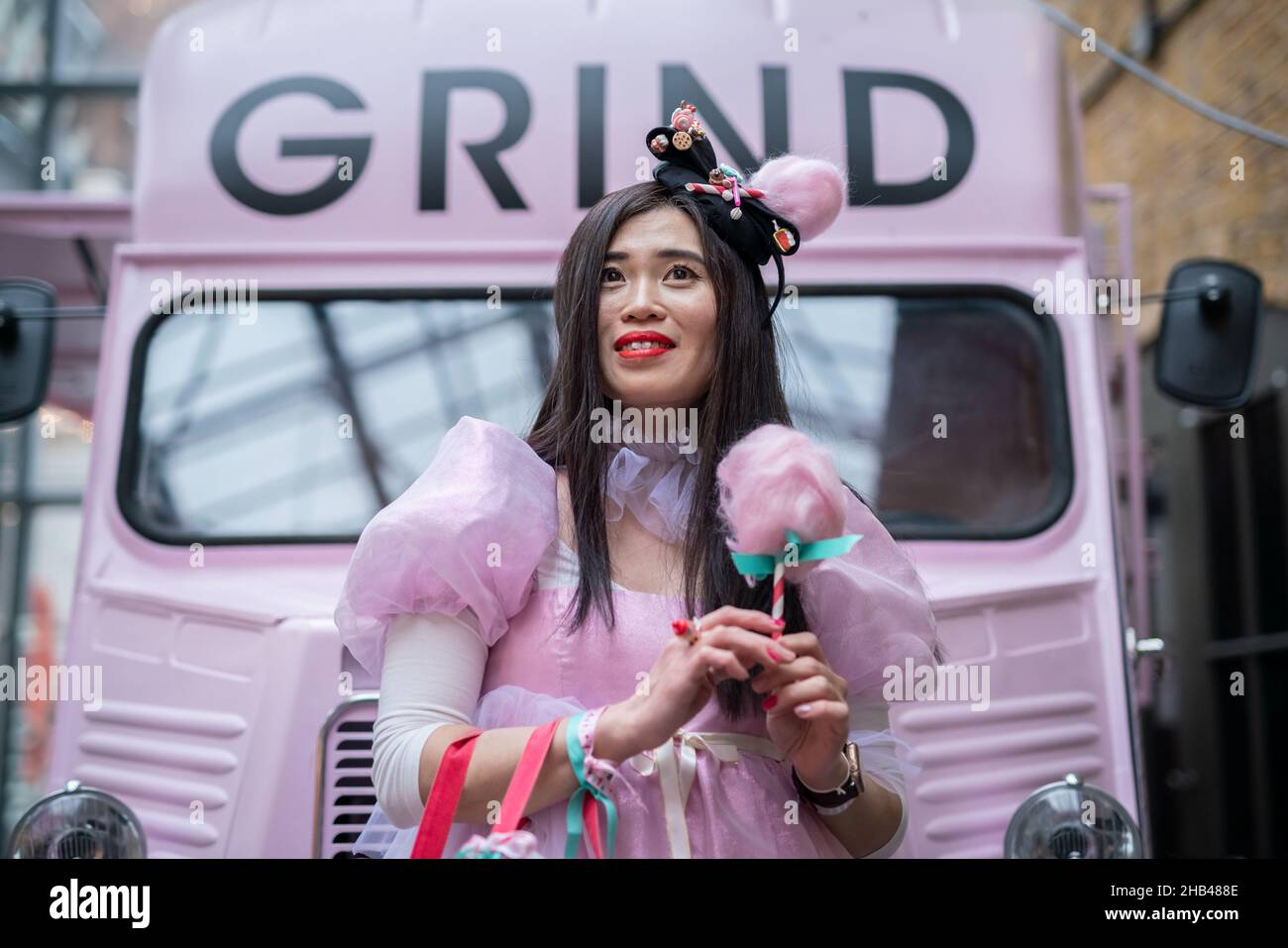 London, UK. 16th December 2021. London Colour Walk at Old Spitalfields ...