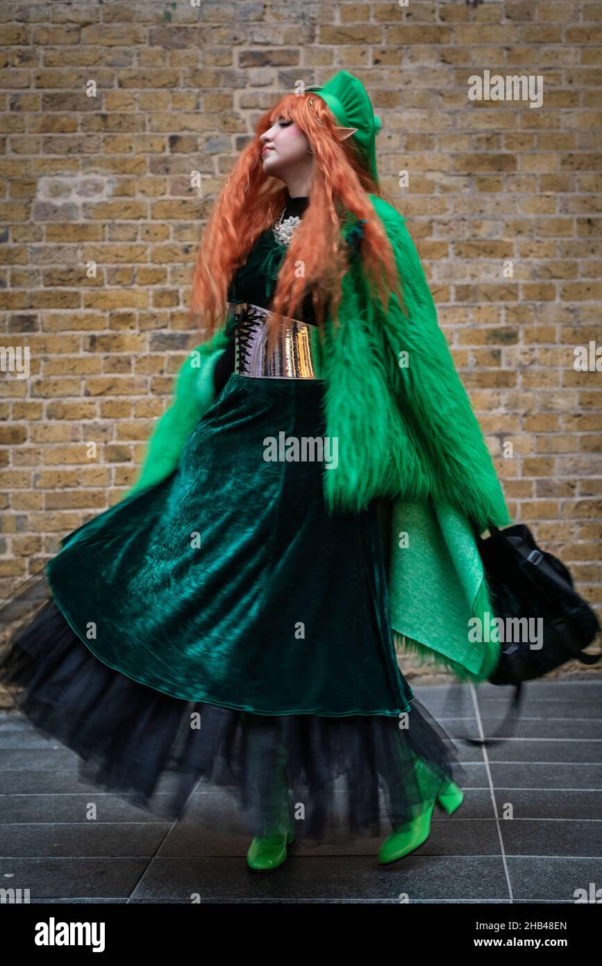 London, UK. 16th December 2021. London Colour Walk at Old Spitalfields ...