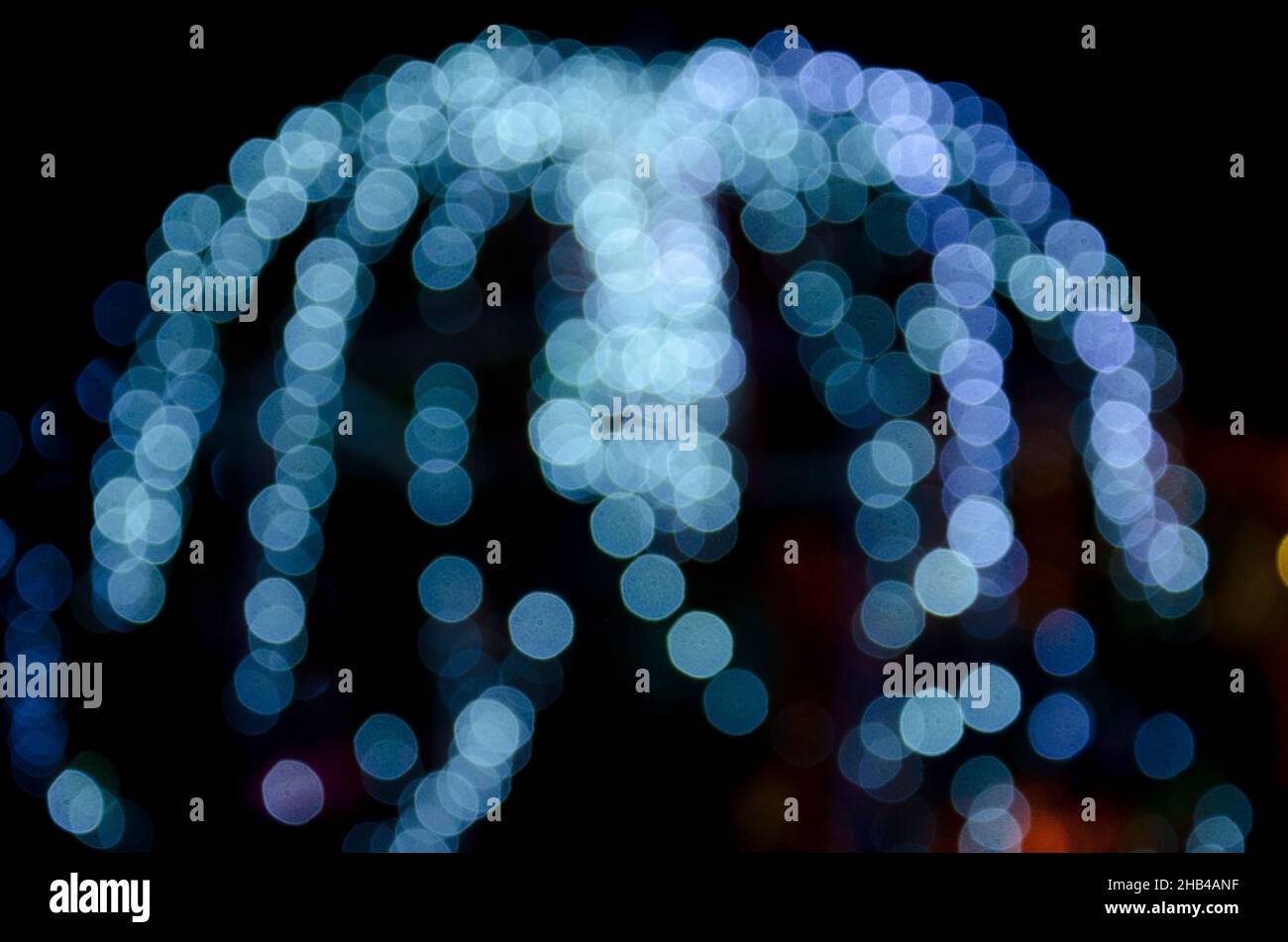 Blue light bokeh abstract as background Stock Photo - Alamy