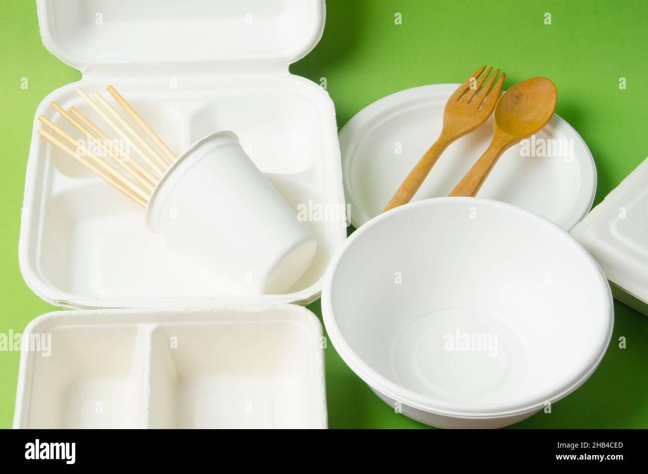 Eco friendly biodegradable paper disposable for packaging food and ...