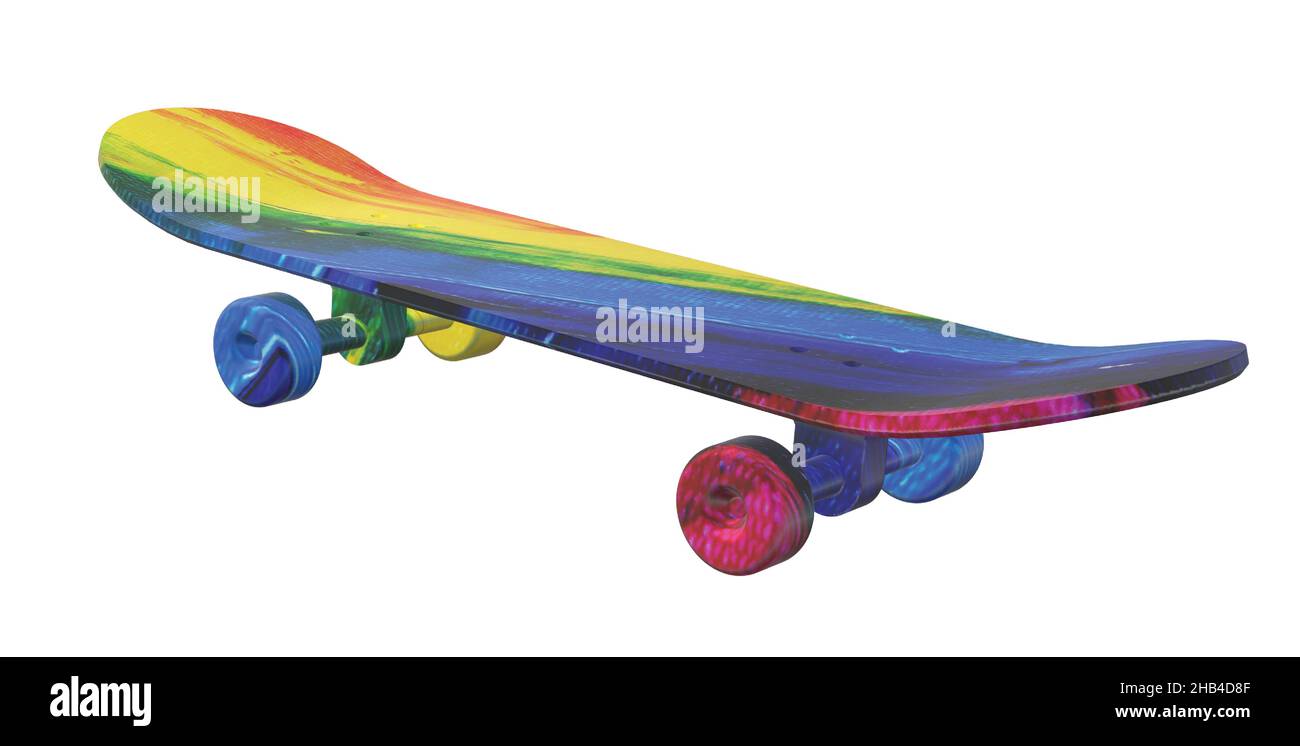 Rainbow Colors Skateboard Stock Vector Image & Art - Alamy