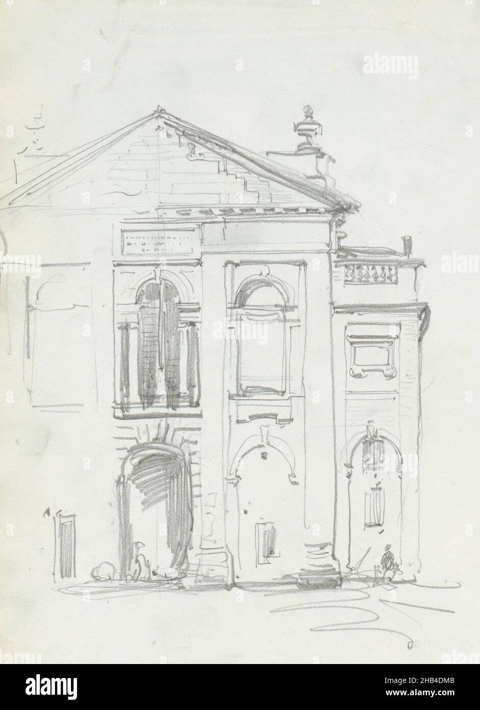 The building is built in classical style. Sheet 13 verso from a 41-page ...